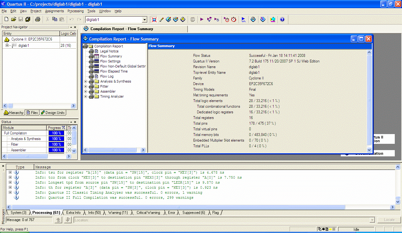 Mechanics of Altera DE2 Project