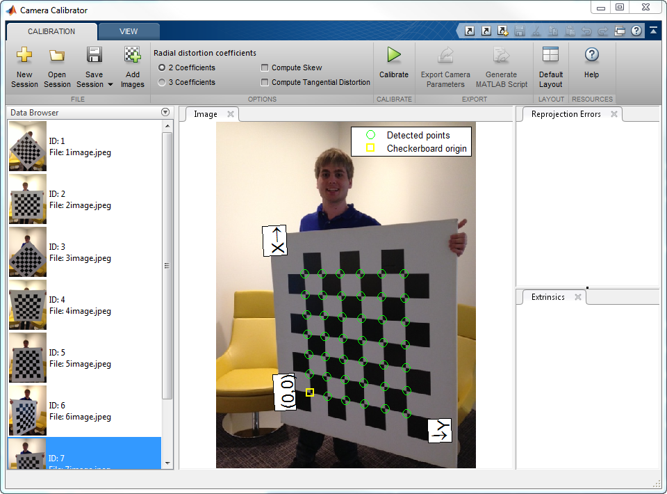 Vision Toolkit – cameraCalibrator